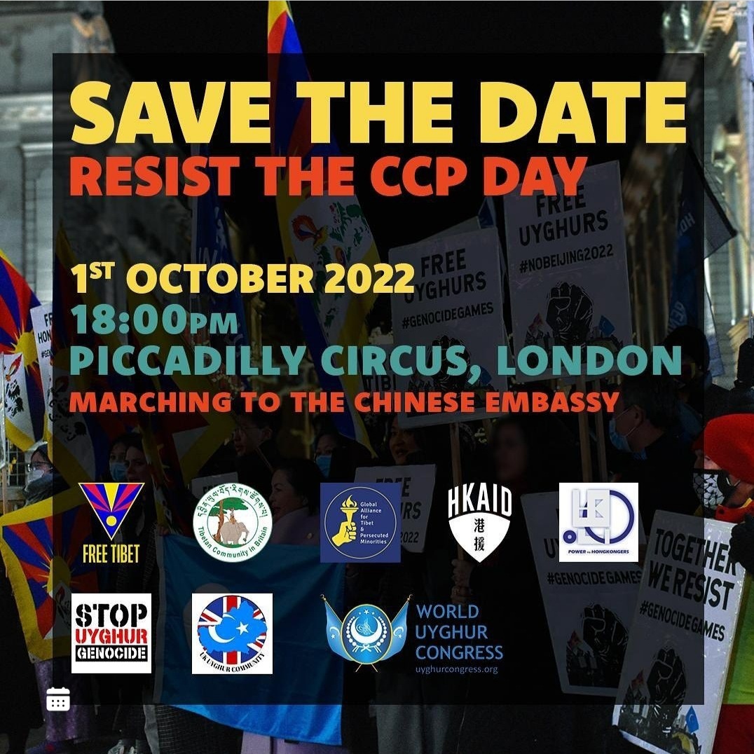 1st Oct 2022: Resist the Chinese Communist Party (CCP) Day – Joint ...