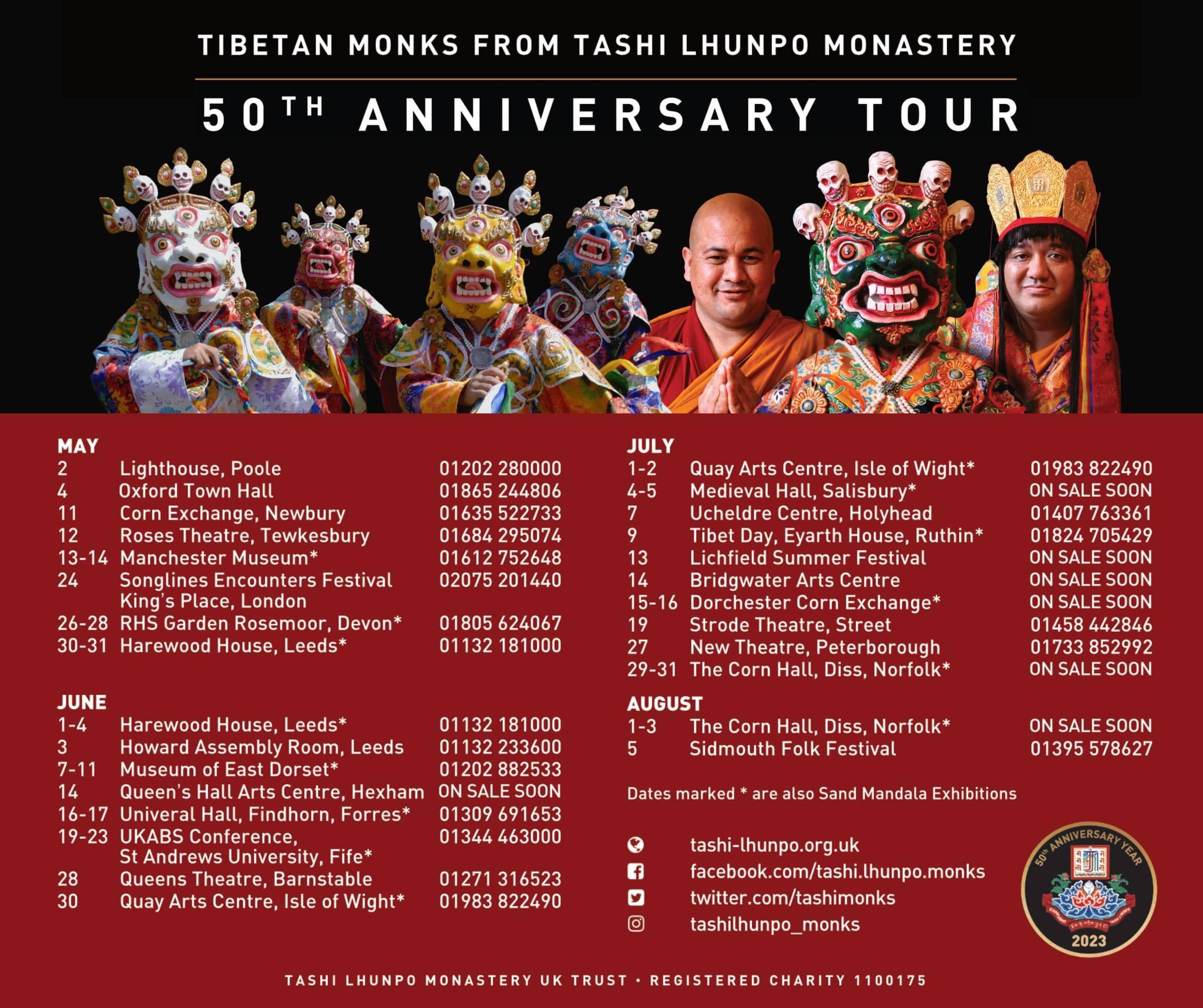 50th Anniversary Tour – Sacred Music and Cham Dance by Tibetan Monks ...
